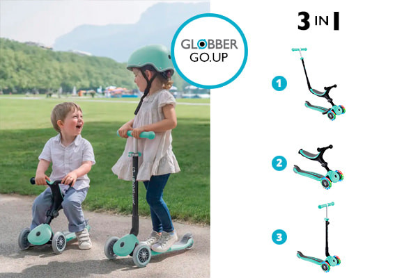 Globber Go Up Foldable Plus Lights minze | Kinderrollerxl.de